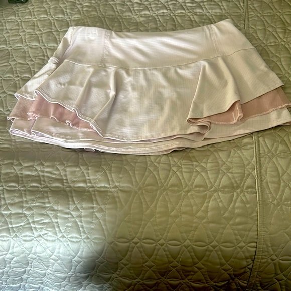 Lucky in Love | Skirts | Lucky In Love Ruffles Tennis Skirt With Sheer ...